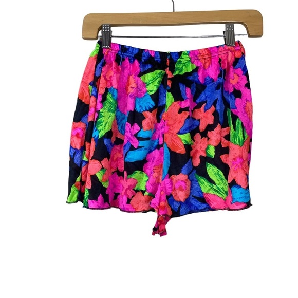 Vintage | Intimates & Sleepwear | Vintage 9s Neon Floral Nylon Sleep ...